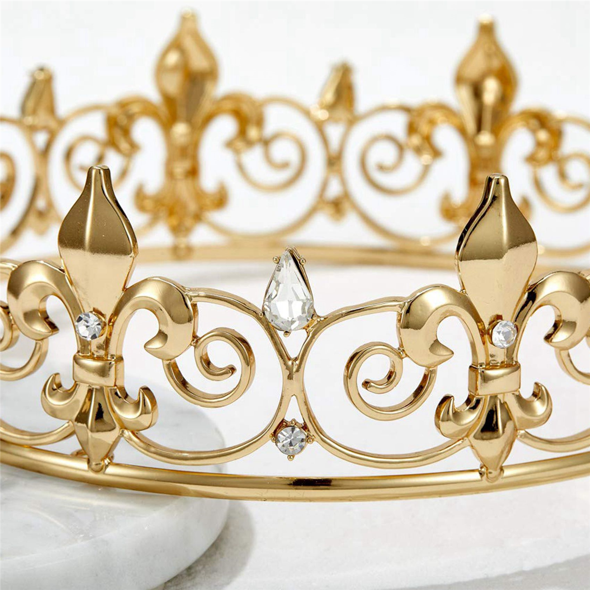 Royal Crown for Men - Metal Prince Crowns and Tiaras (Gold) on OnBuy