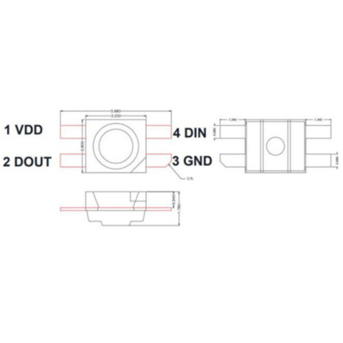 SMD Pixels LED Chip Individually Addressable Full Color DC 5V on OnBuy