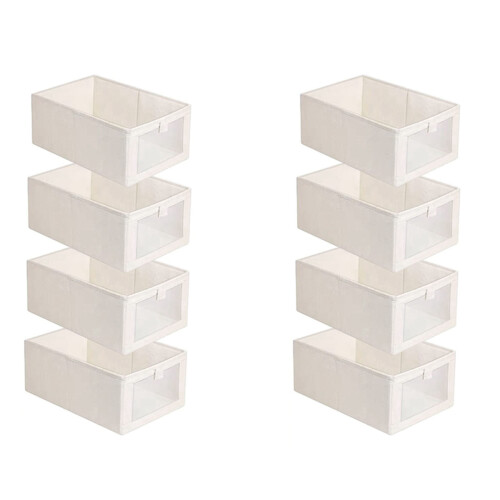 4 Pack Storage Bins, Storage Containers for Organizing Clothing,Beige ...