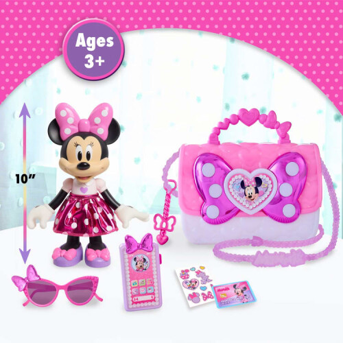 Minnie Mouse Bowfabulous Roleplay Bag Set with 10-Inch Doll - Pretend ...