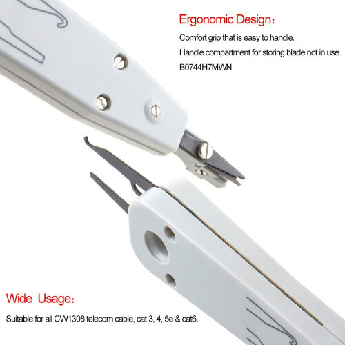 Professional Punch Down Tool RJ45 RJ11 Cat5E Cat6 Network Phone Cable ...