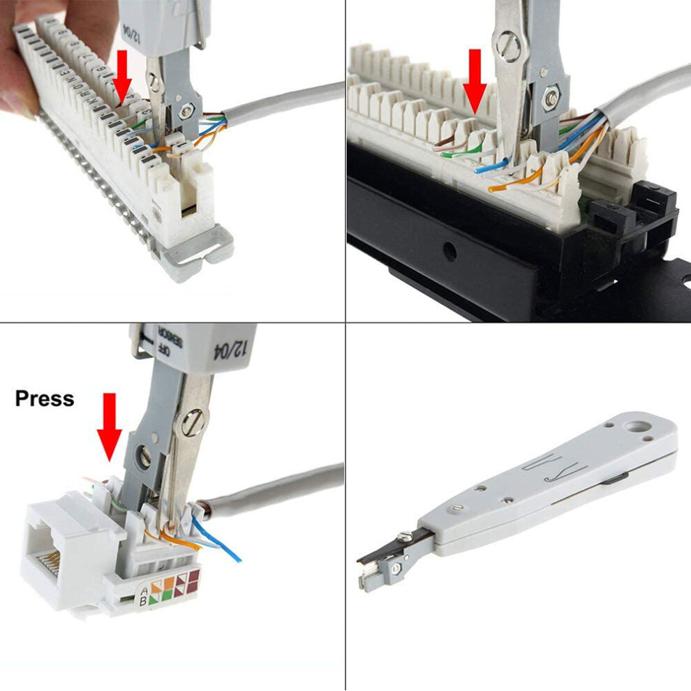 Professional Punch Down Tool RJ45 RJ11 Cat5E Cat6 Network Phone Cable ...