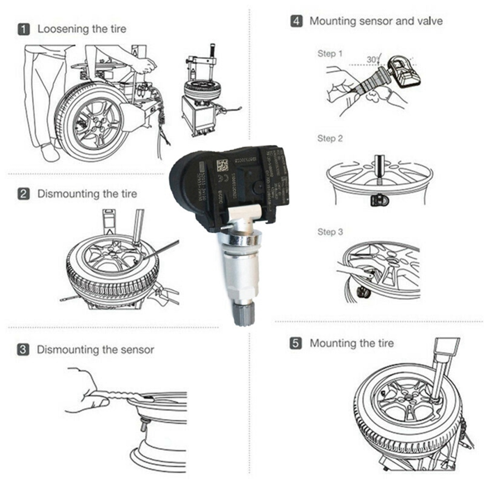 4Pcs Tire Pressure Sensor 52933-3N100 529333N100 529332M650 TPMS Valve ...