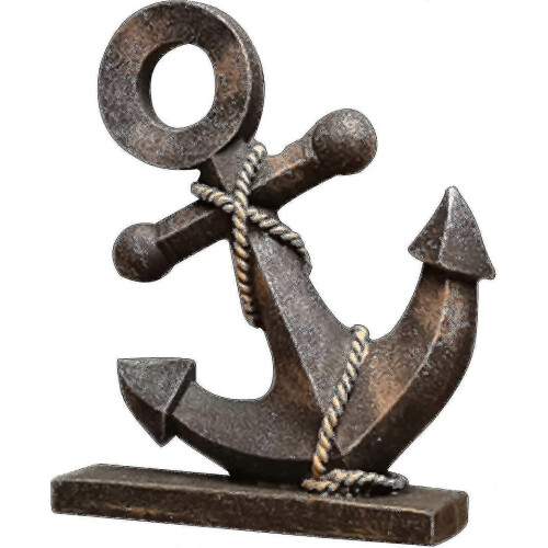 Decoración de pared colgante: ancla, rueda de barco, velero náutico ...