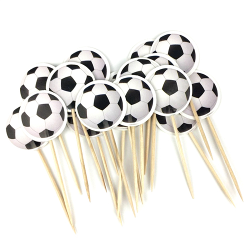 Cure-dents sur le thème du football, décoration de cupcake, fête d ...