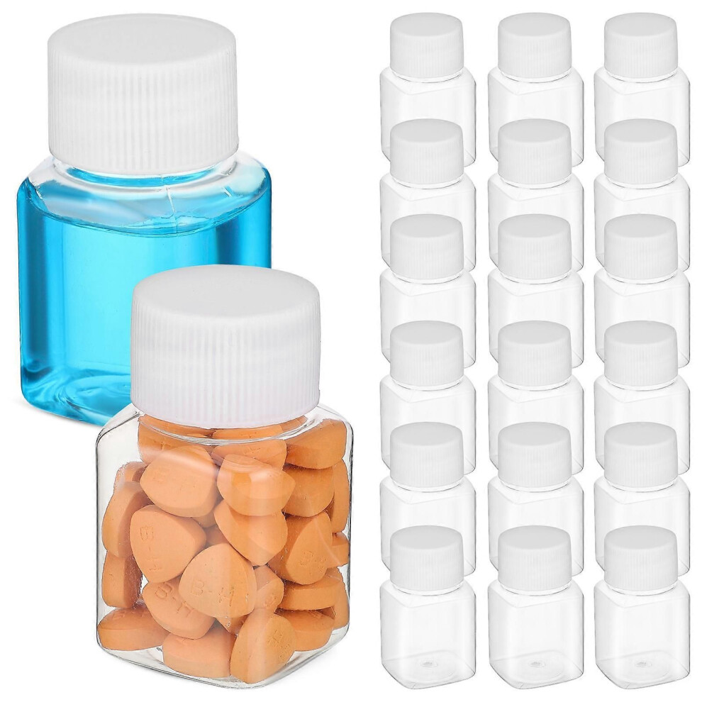 Travel Containers Clear Square Bottle Small Screw Cap Bottles Prevent ...