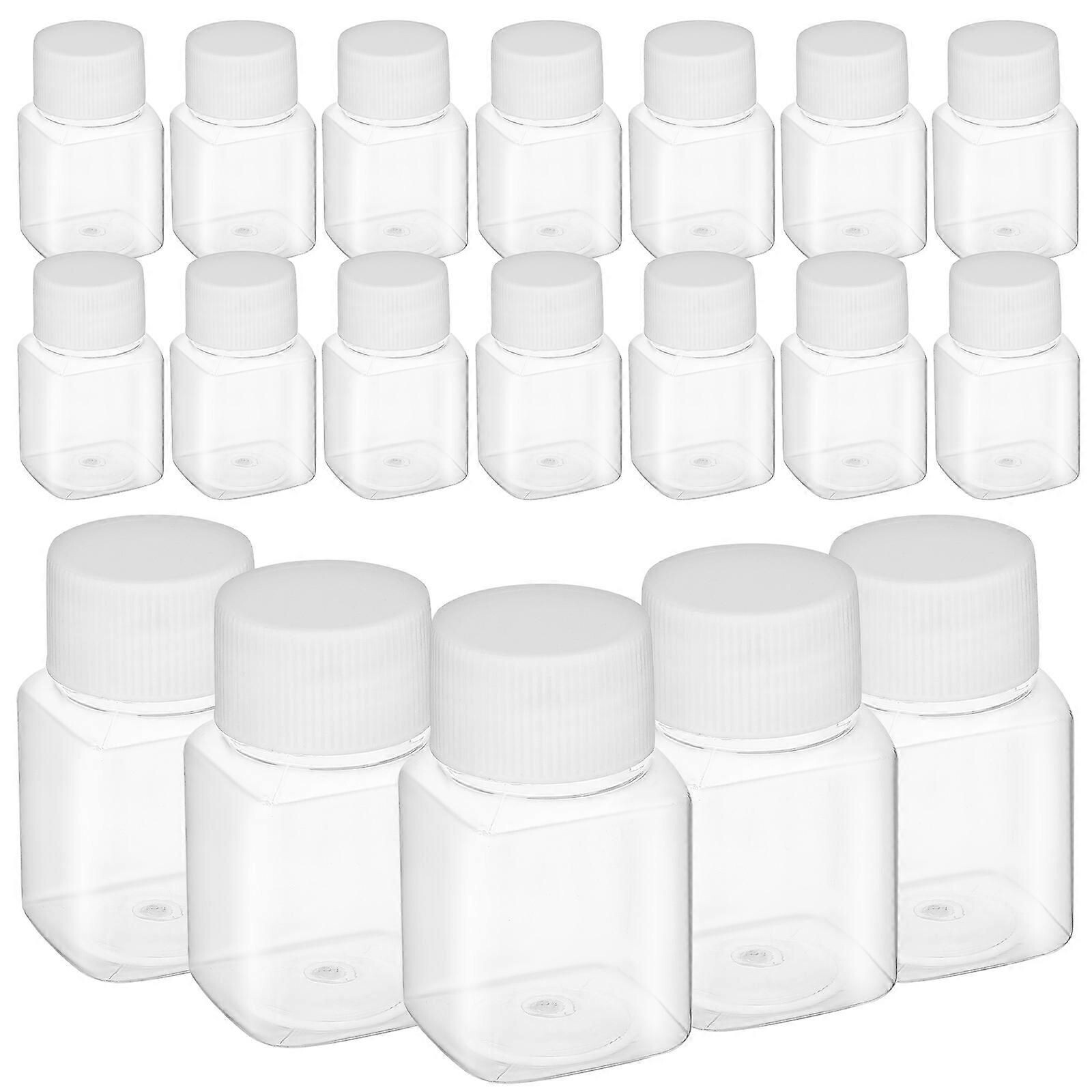 Travel Containers Clear Square Bottle Small Screw Cap Bottles Prevent ...