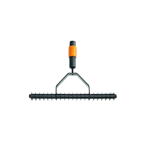 Fiskars QuikFit Aerator Rake, Tool Head, Width: 37 cm, Black/Orange ...