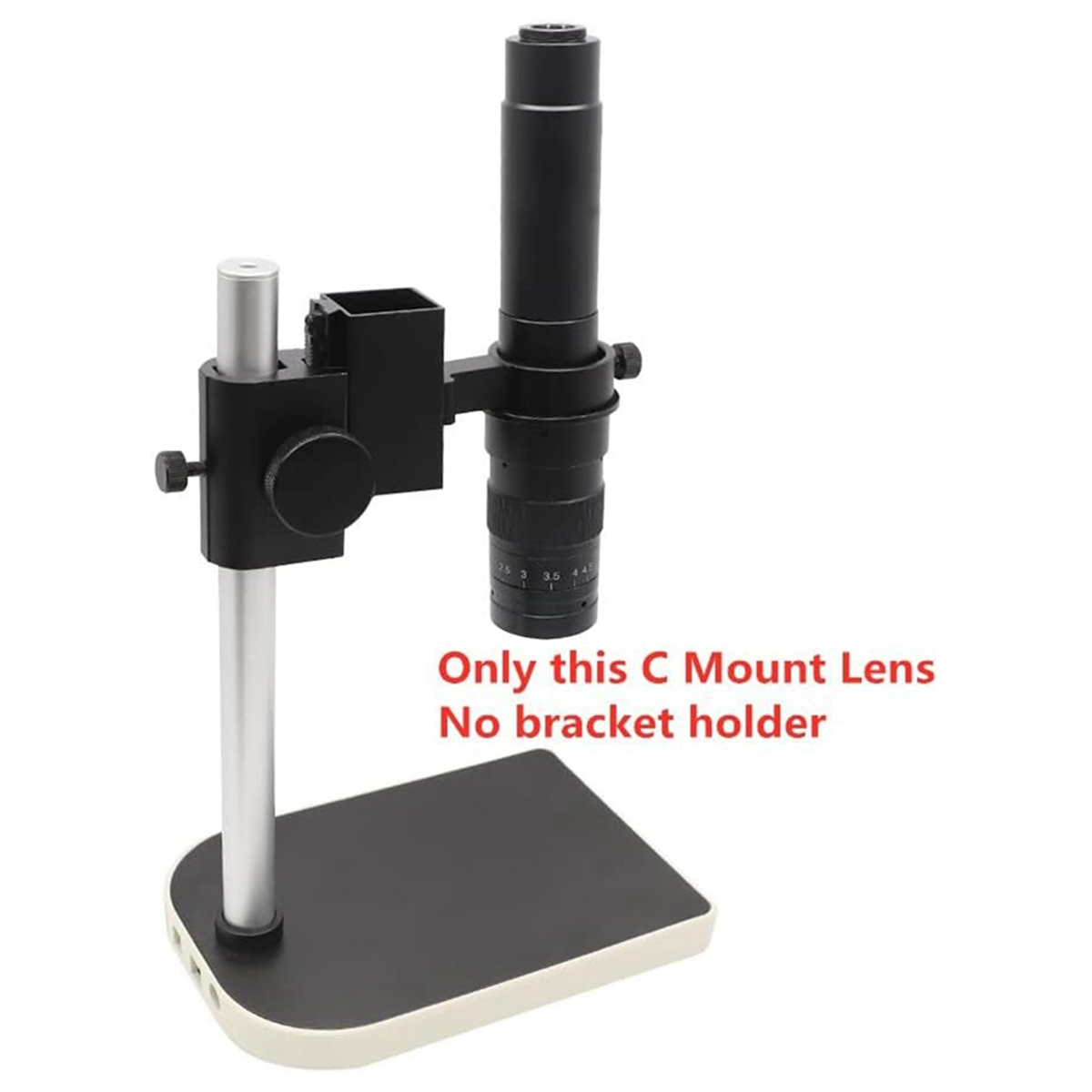 Lab Microscope Accessories Adjustable Magnification C Mount Lens 180X ...