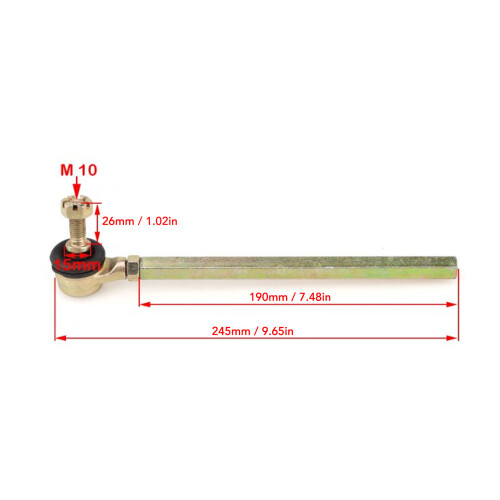 190mm Metal Steering Shaft Tie Rod with Ball Joint for 50cc-250cc ATV ...