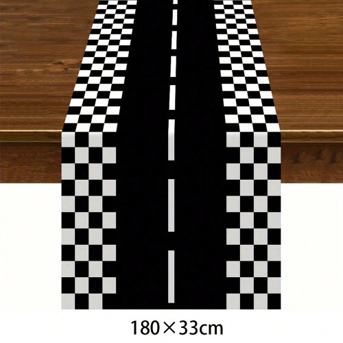 (tablecloth) Racing Car Table Runner Tablecloths Table cover checkered ...