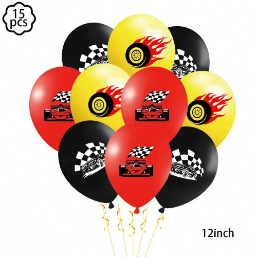 (15pcs balloons) Racing Car Table Runner Tablecloths Table cover ...