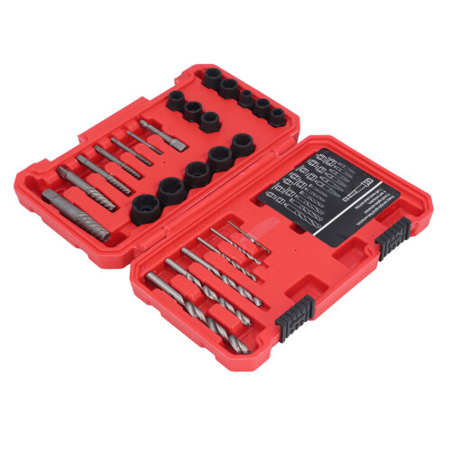 Juego de extractores de tornillos y pernos HSS, 26 piezas, acero Cr-Mo ...