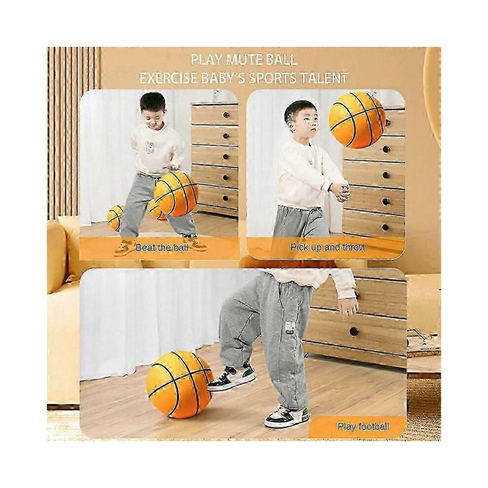 (yellow 21cm) The Handleshh Silent Basketball Foam Basketball Indoor ...