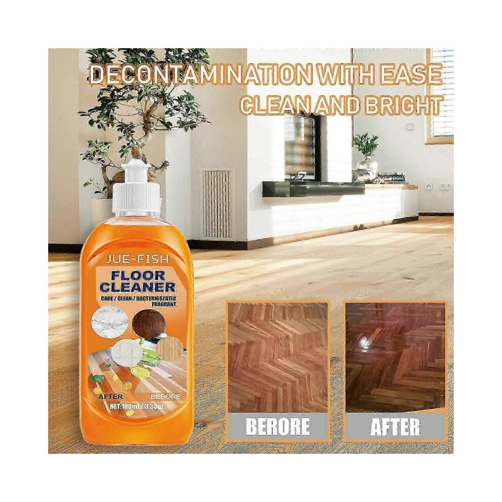 (2PCS) 1-3X 100ml Jue-Fish Powerful Decontamination Floor Cleaner Wood ...