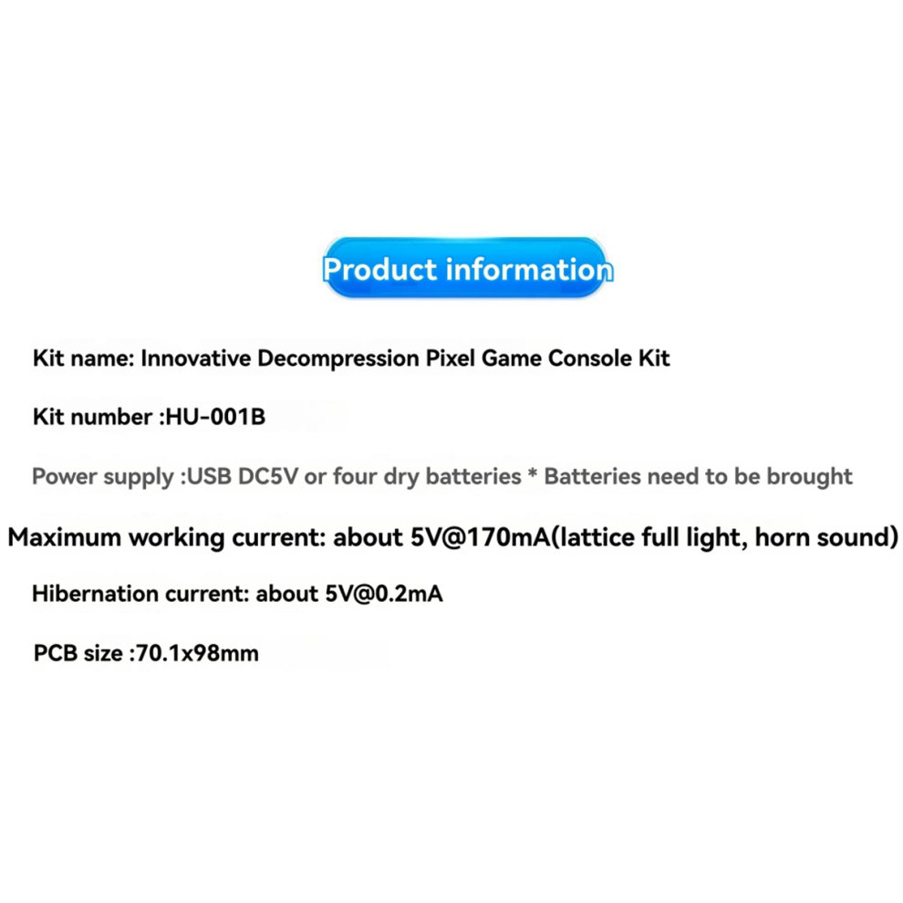 DIY Pixel Game Kit Soldering Project Practice Solder Learning Set A on ...