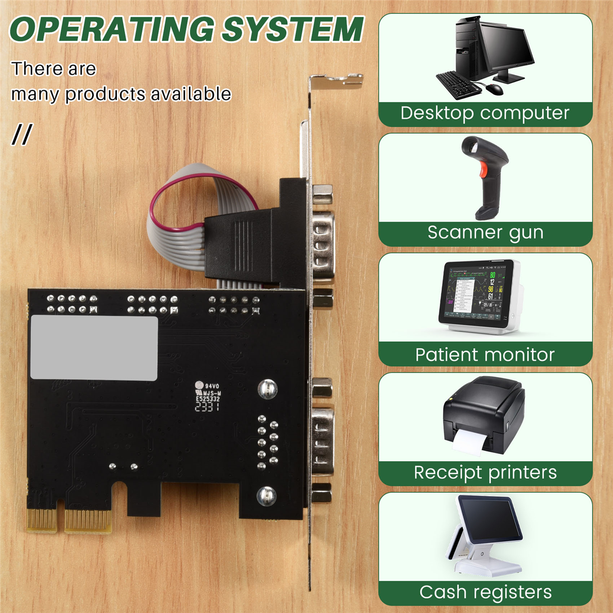 Pcie to Serial Ports RS232 Interface PCI-E PCI Exp on OnBuy