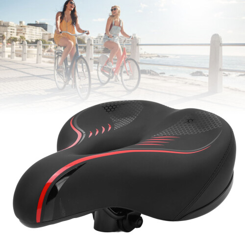 Selle de vélo en mousse à mémoire de forme PU rouge résistante à l'eau ...