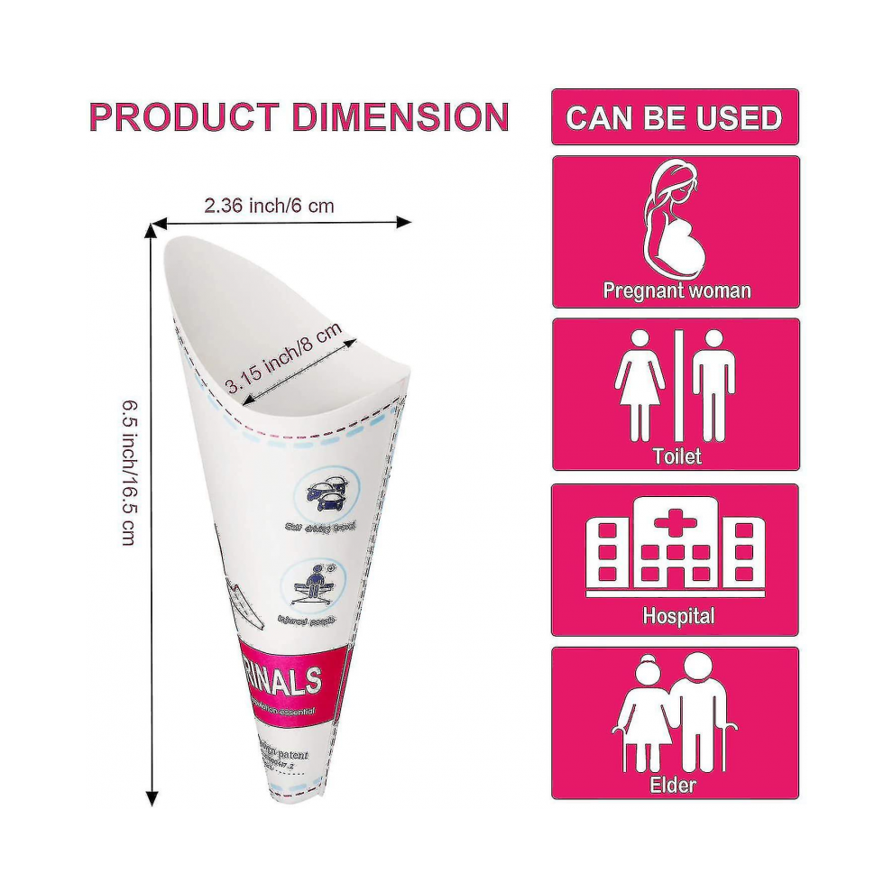 50 Pcs Disposable Female Urination Device, Pee Funnel For Women ...