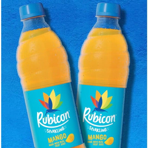 Rubicon 12 Pack Sparkling Mango Flavoured Fizzy Drink with Real Fruit ...