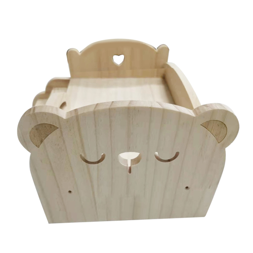 Drevená hracia posteľ pre bábiky DIY Mini hracia posteľ pre bábiky ...