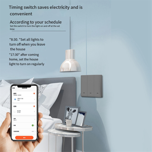 Tuya Smart Switch Zero Fire Line 3 Switch Grey on OnBuy