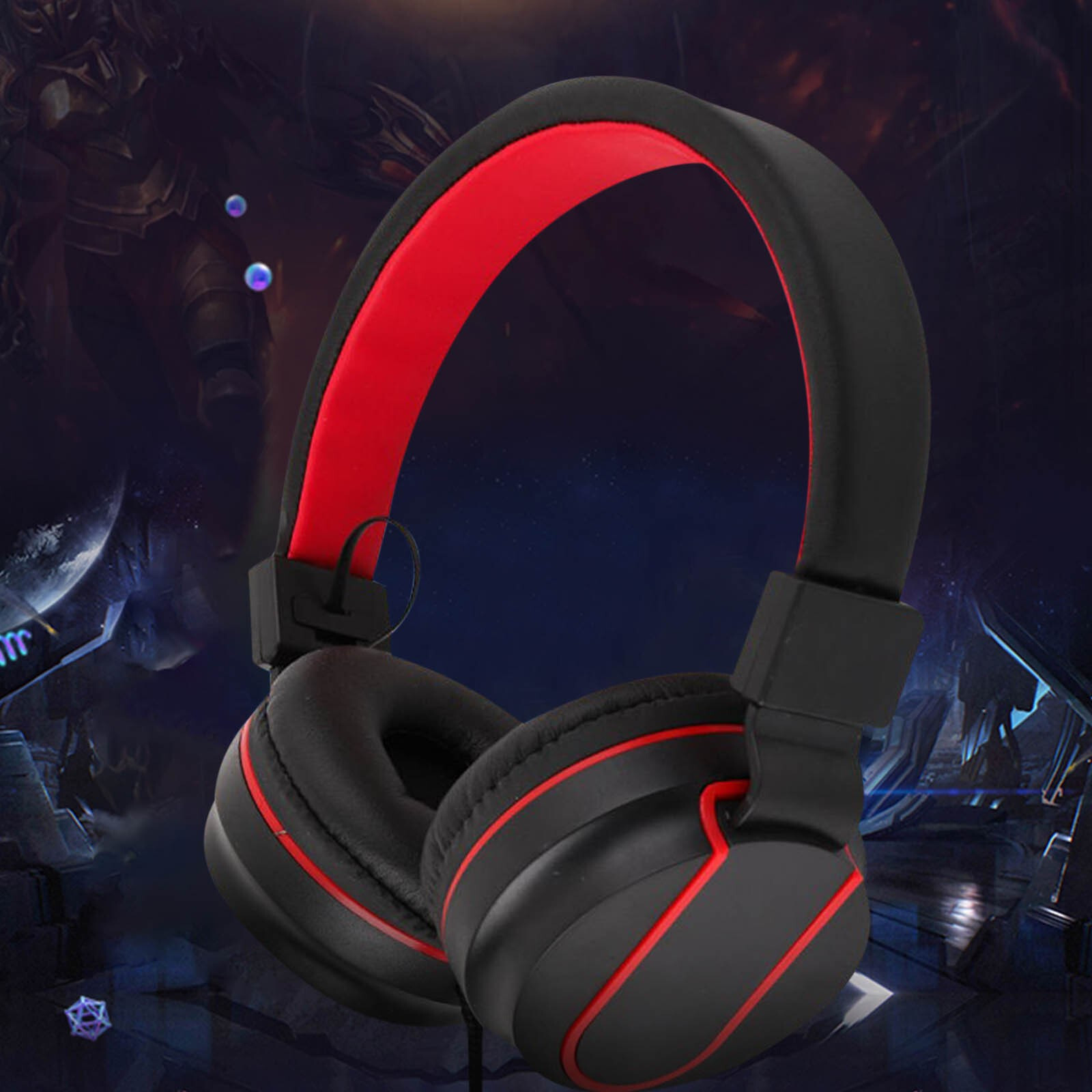 Noise-Cancelling Heavy Headset Gaming Wired Universal Headset Foldable ...
