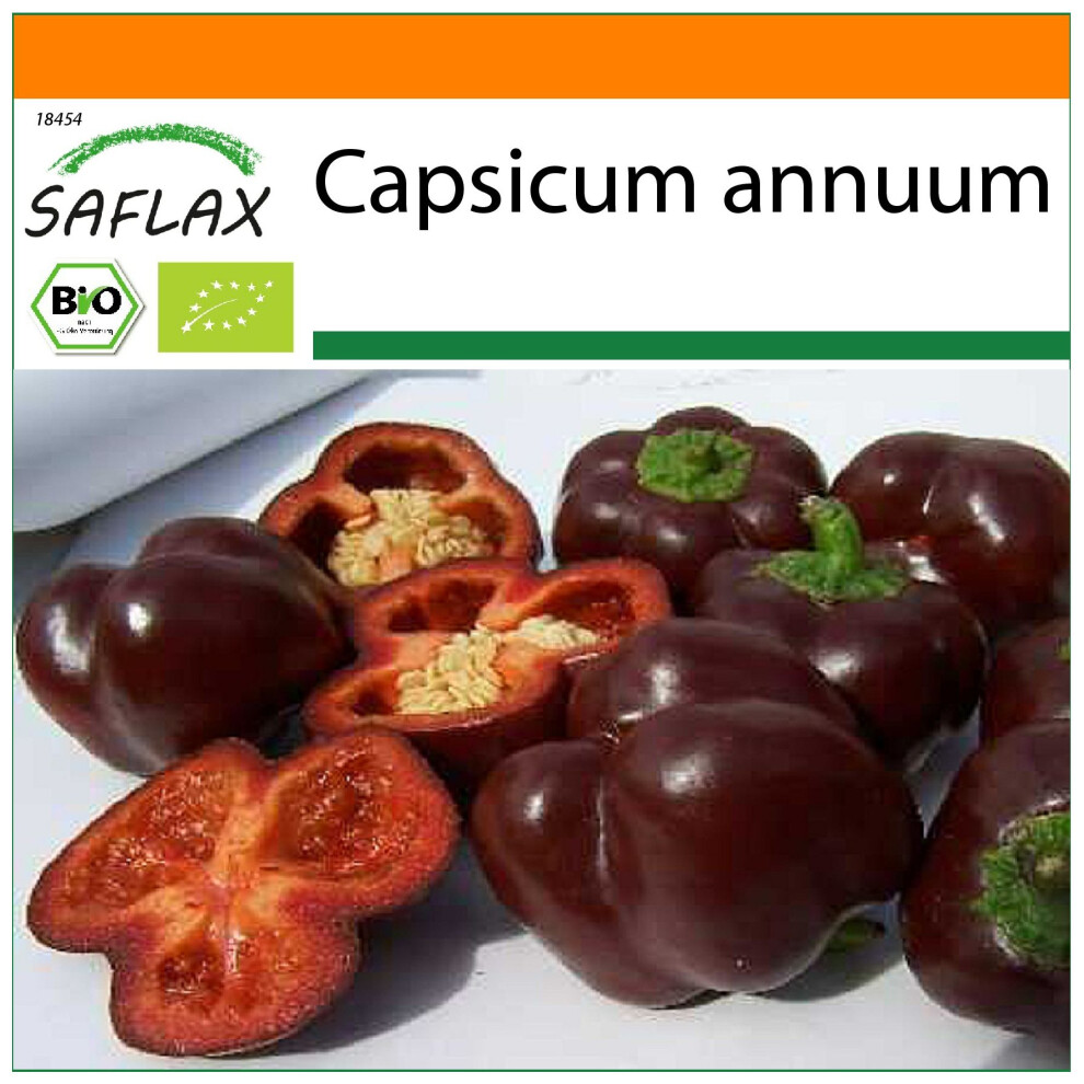 SAFLAX Garden in the bag - BIO - Peperone - Sweet Chocolate - 10 semi ...