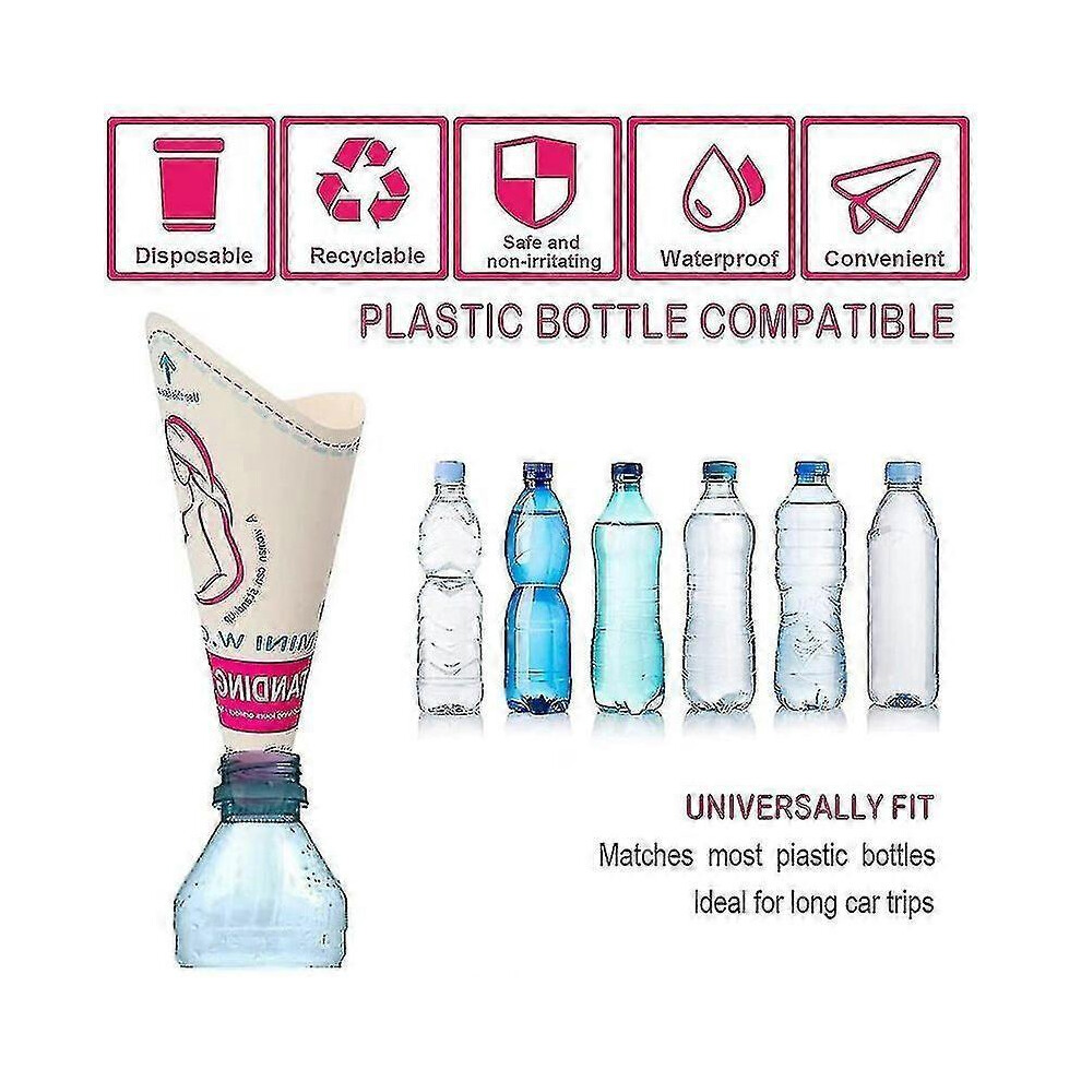 Lebanghui 60 Pcs Disposable Female Urination Device, Pee Funnel for ...