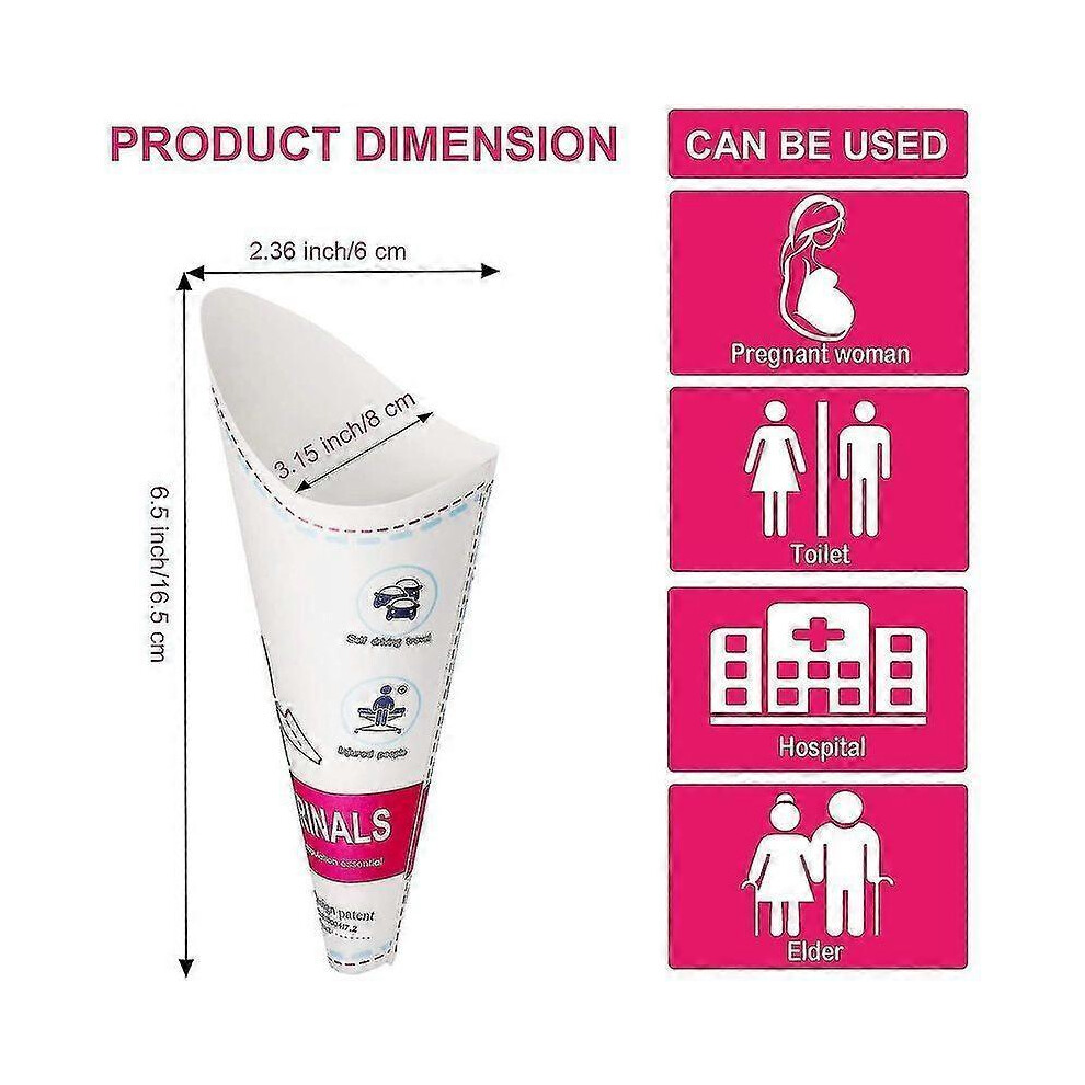 Lebanghui 60 Pcs Disposable Female Urination Device, Pee Funnel for ...