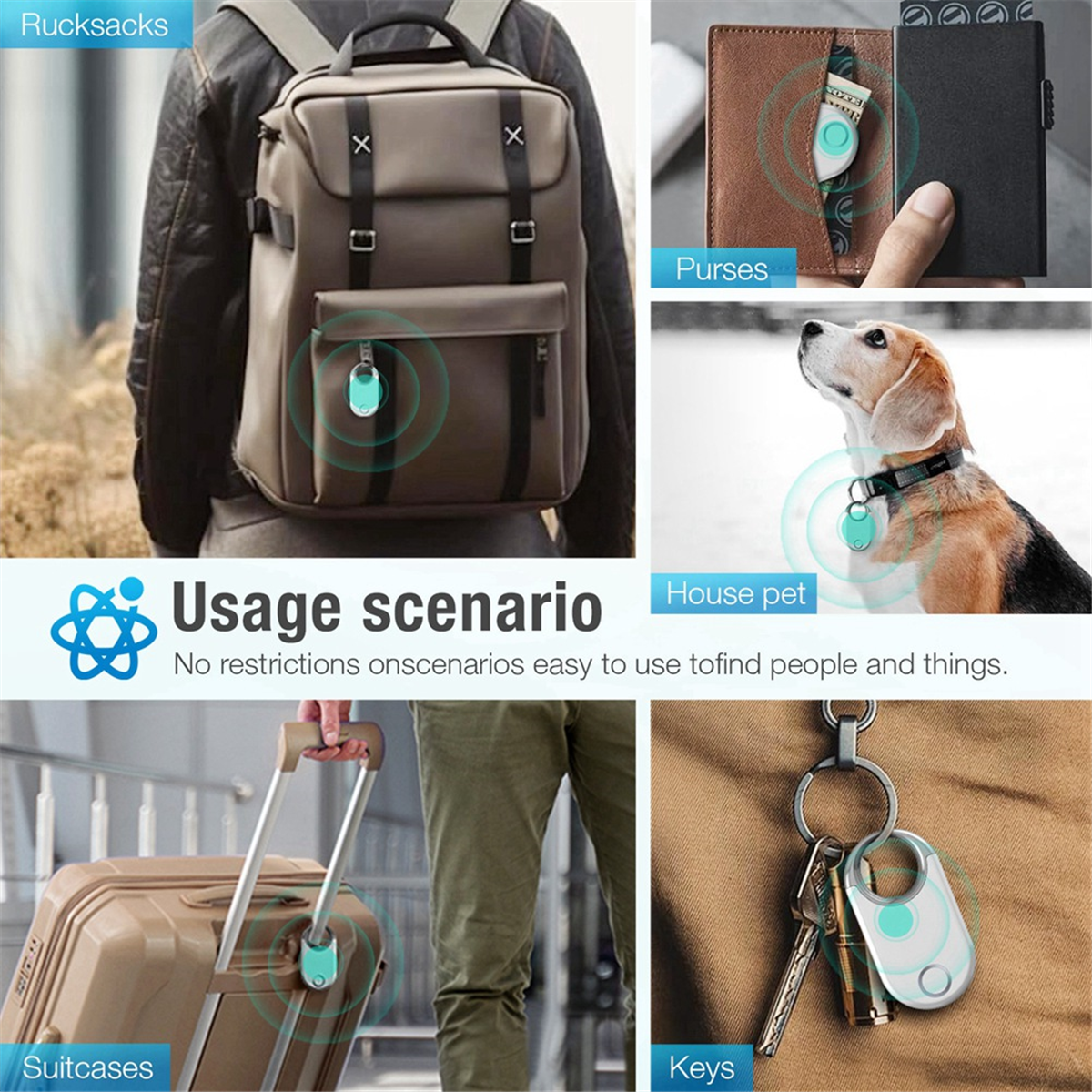 Smart Tag GPS Tracker for Long Distance Key Finder white on OnBuy
