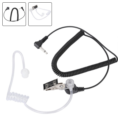 Curve 3.5mm Walkie Talkie Earphone with Microphone Single Ear Air Duct ...