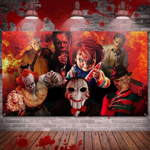 Horror Movie Character Backdrop Banner for Halloween Horror Photo ...