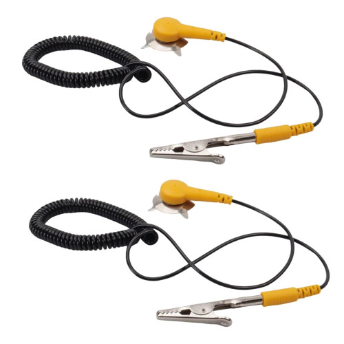 Anti Static Grounding Cable Alligator Clip Claw PVC ESD Grounding Wire ...