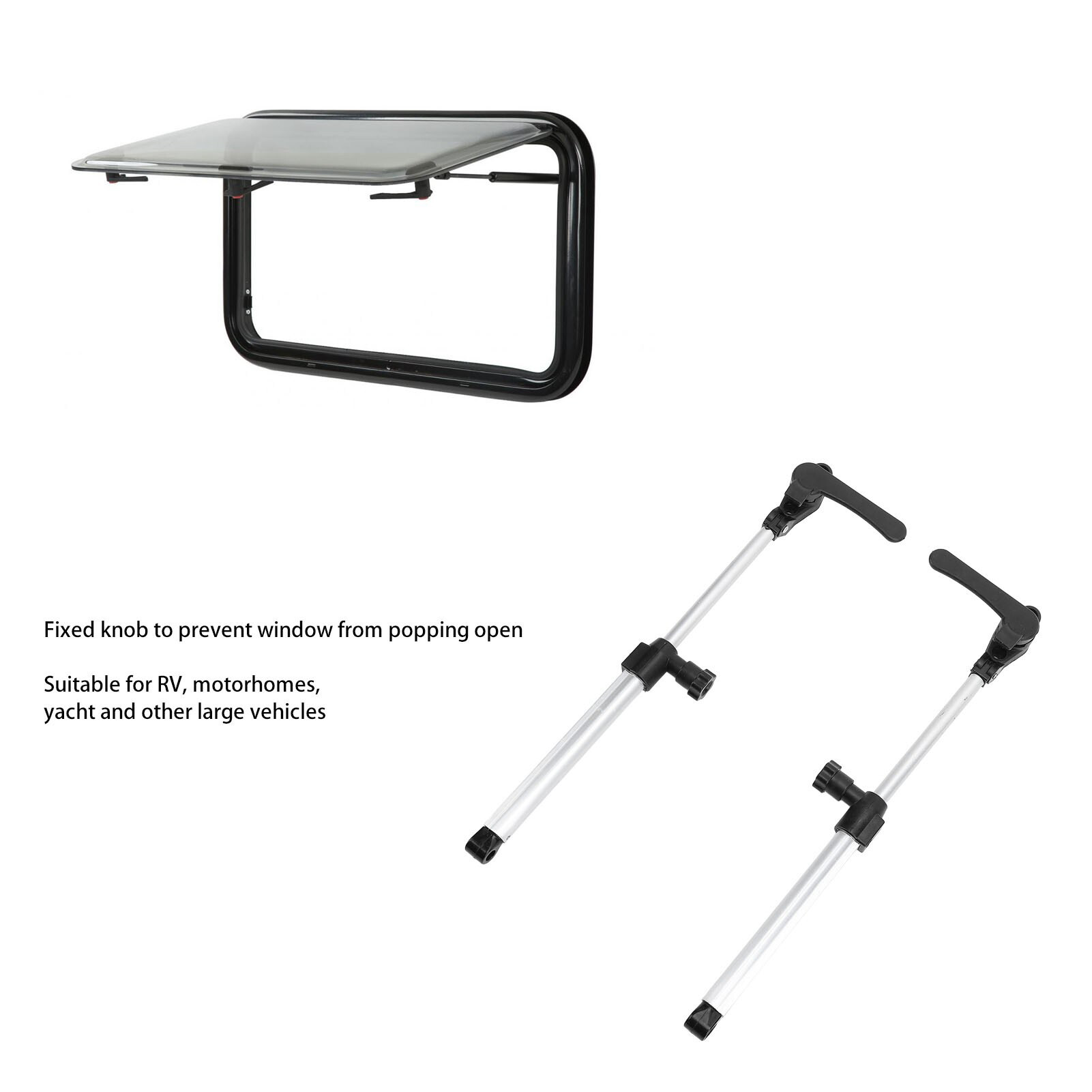Barres de soutien de fenêtre en aluminium de 335 mm pour caravane et ...