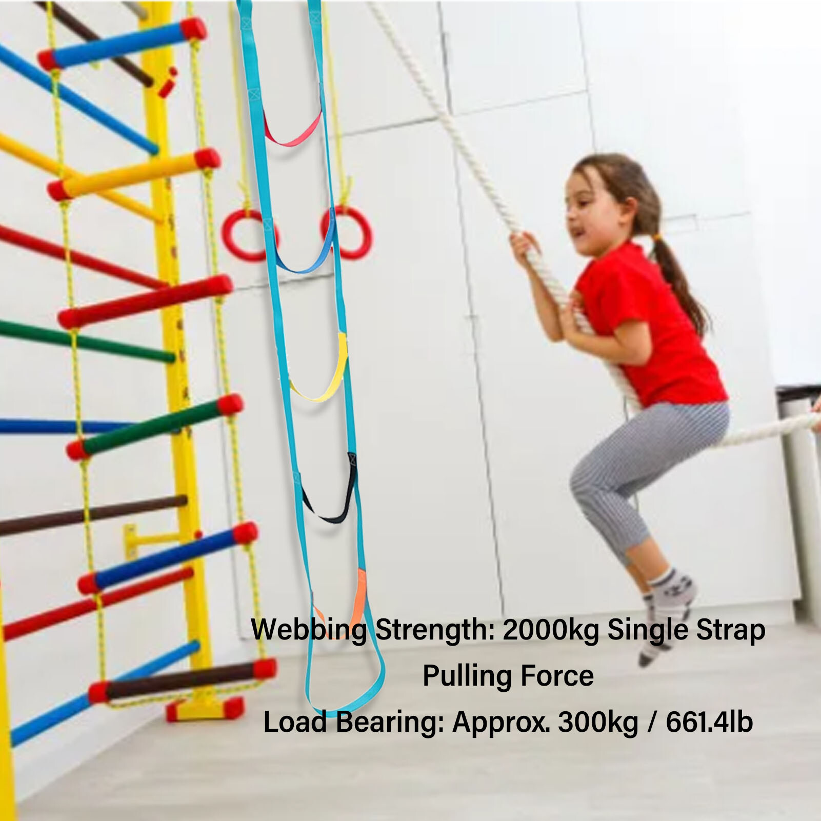 Échelle de corde colorée à 6 sections de 2 m, capacité 300 kg on OnBuy