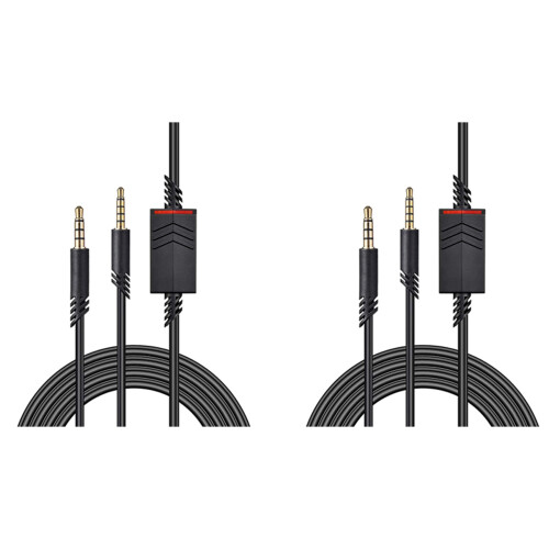 2X Headset Cable, 2.0M Inline Mute Cable Cord for /A40 Gaming Headsets ...
