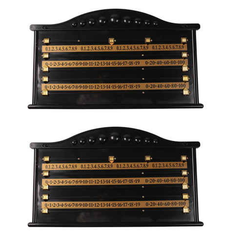 Marcador de billar 2X Registrador de puntuación de snooker Registro de juego de club de billar ...