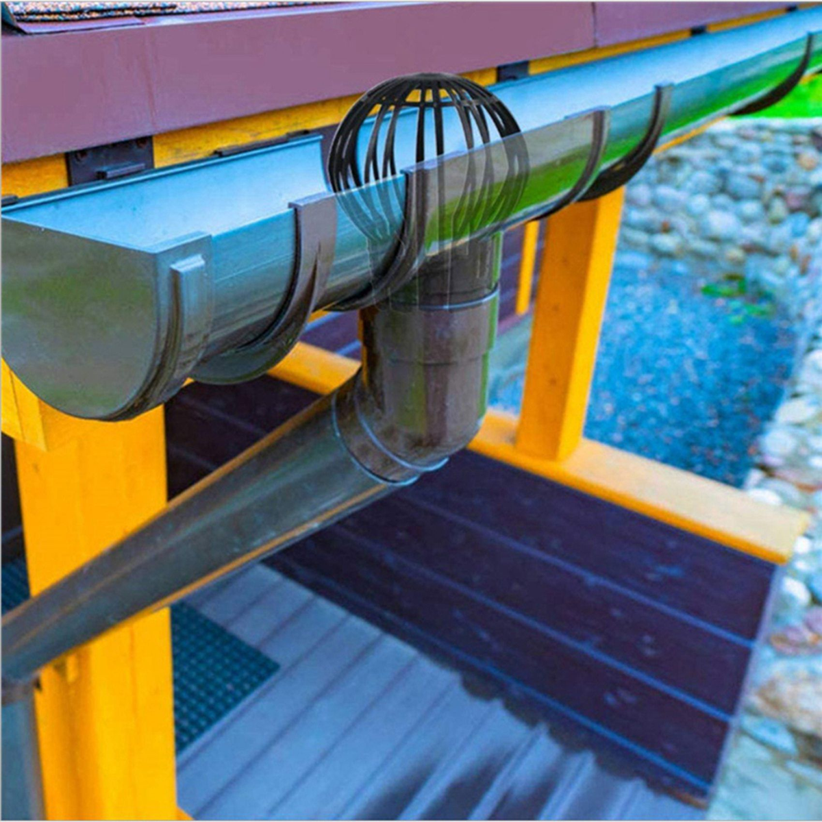 Downpipe Filter Plastic Roof Gutter Balloon Guard Filters for Most Hou ...