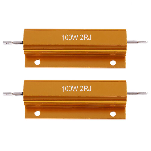 2X Gold Aluminum Clad Power Resistor Resistance 100W, 2 Ohm 2R on OnBuy