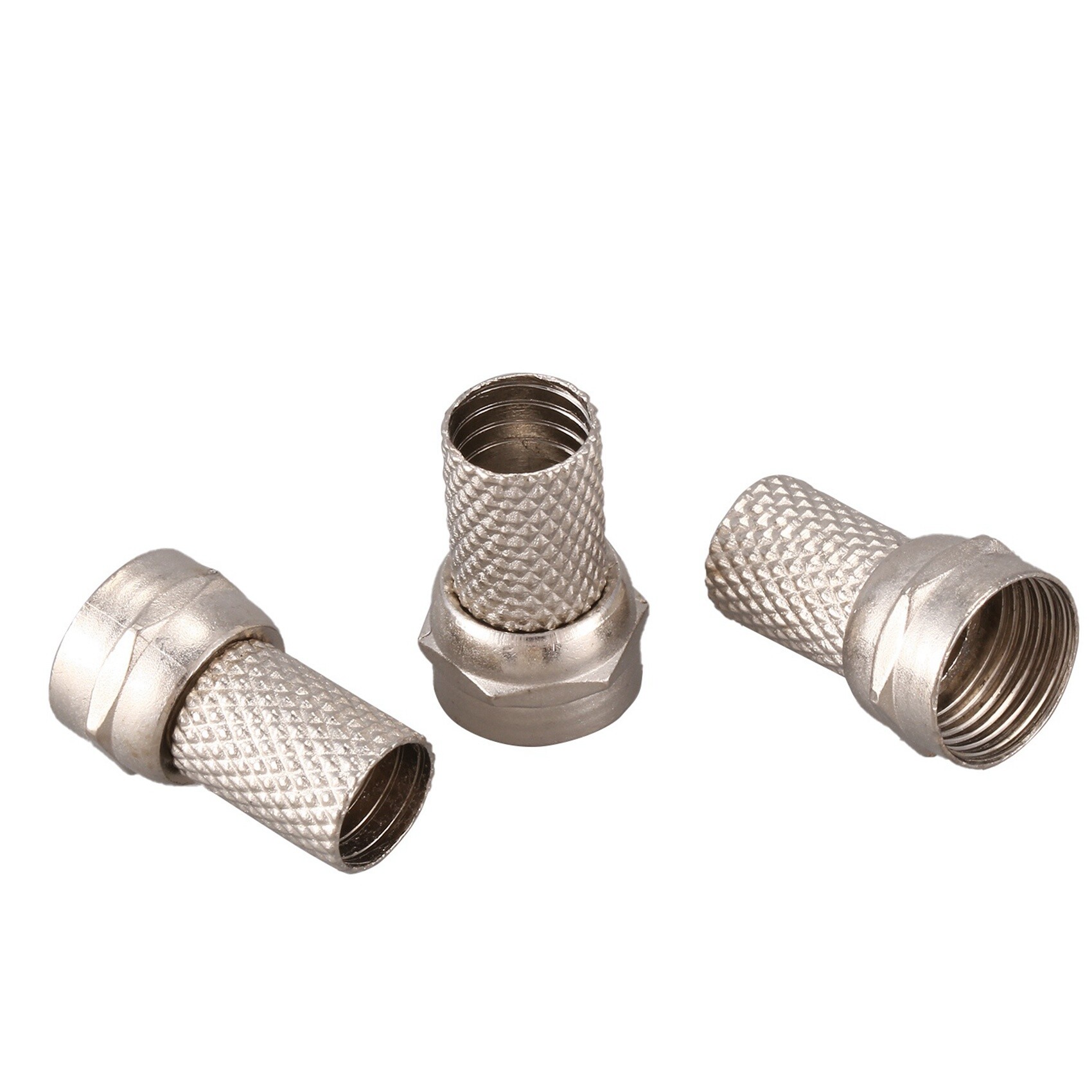 100Pcs CCTV RG6 F-Type Twist-on Coax Coaxial Cable Connector Male on OnBuy