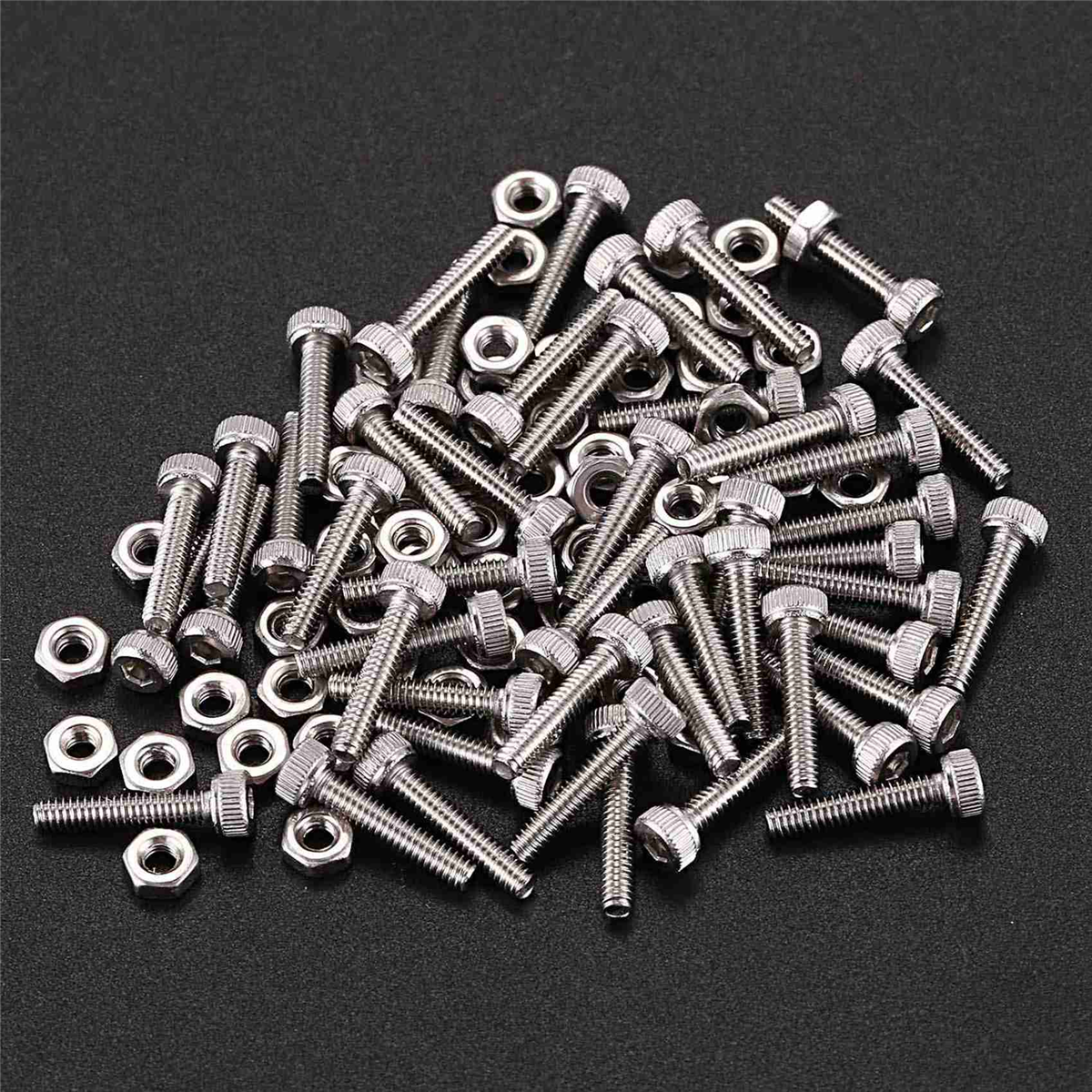 200Set M2X10mm Hex Socket Head Knurled Cap Screws Bolts Nut on OnBuy
