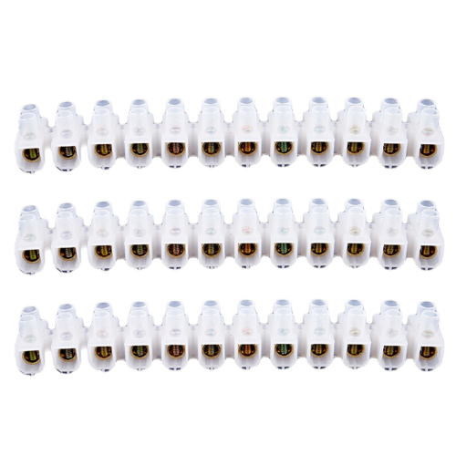 3X 60 Amp - 12 Way Strip Terminal Block Electrical Wire Connector Amp ...