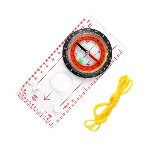Orienteering Compass, Hiking Navigation Map, Ruler Compass ...