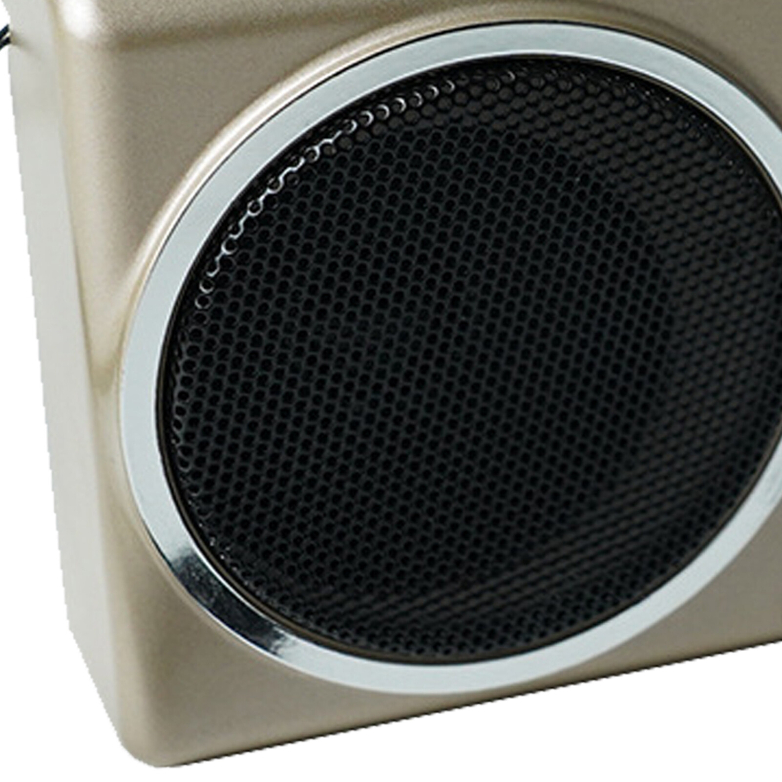 Gold Vintage Retro Portable FM Radio with USB and Card Slot ...