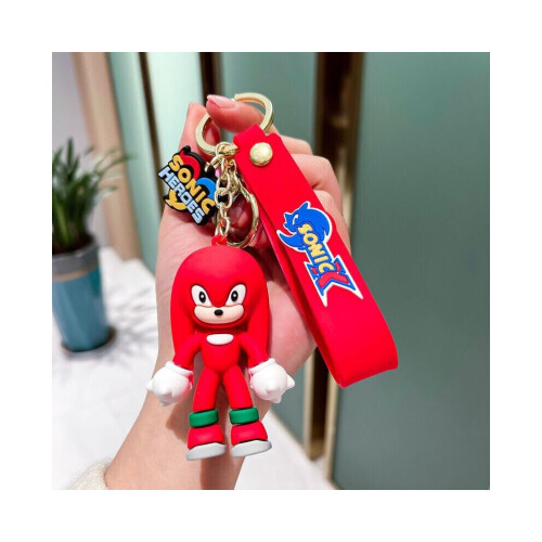 (Red) Knuckles Sonic the Hedgehog Keyring Keychain Cute Cartoon Pendant ...