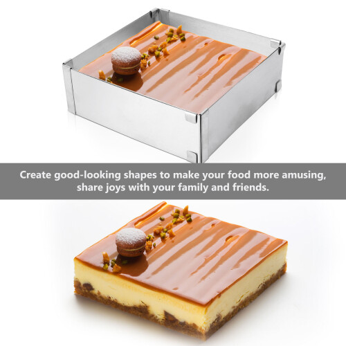 Square Pastry Molds Square Mousse Cake Extendible Cake Baking on OnBuy