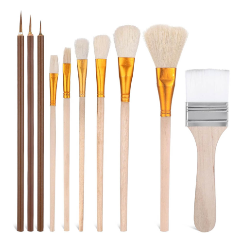 10 Pack Glaze Brushes for Pottery Brushes, Pottery on OnBuy