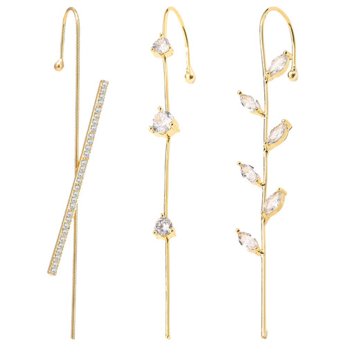 3 Pcs Ear Cuff Earrings Hoop Cartilage Wraps for Women on OnBuy