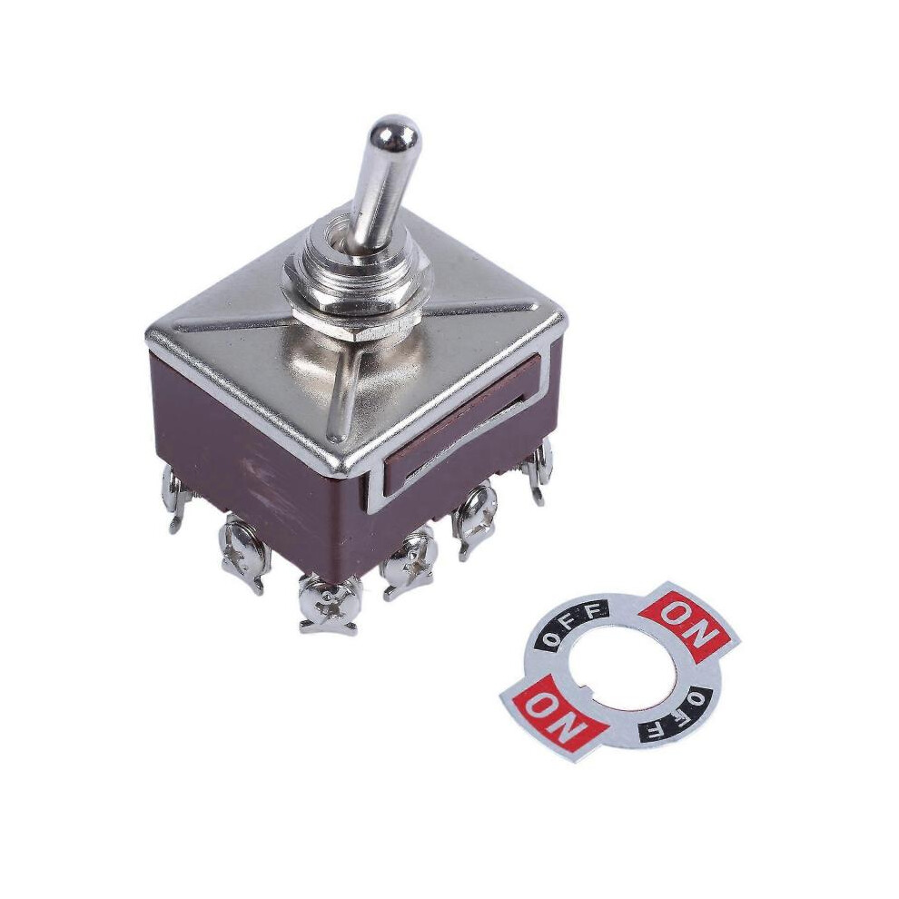 Ac 380v 10a On/off/on 3 Positions 12 Pin Latching Toggle Switch 4pdt on ...